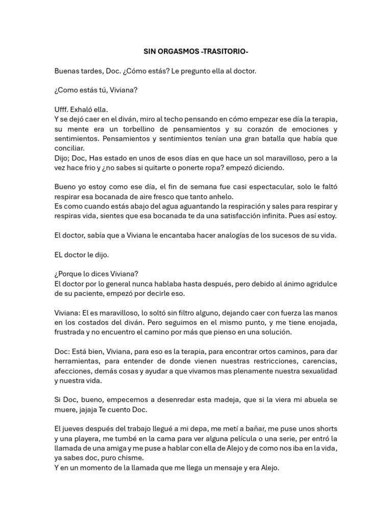 Terapia y Placer: Viviana y Alejo | PDF | Amor | Orgasmo