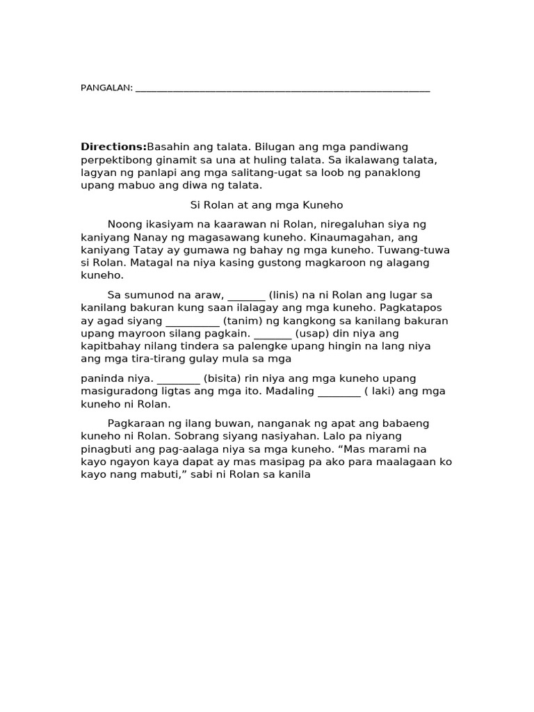 Assignment Filipino | PDF