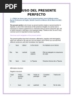 Present Perfect Tense Con Imagenes | PDF