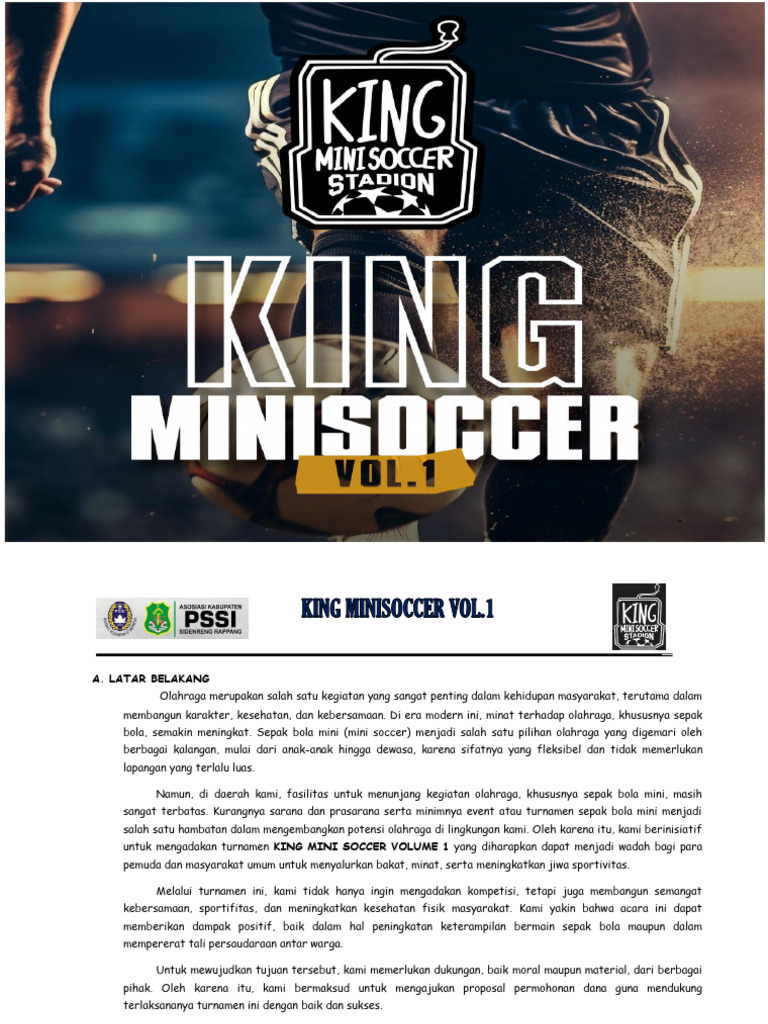 Proposal King Mini Soccer | PDF