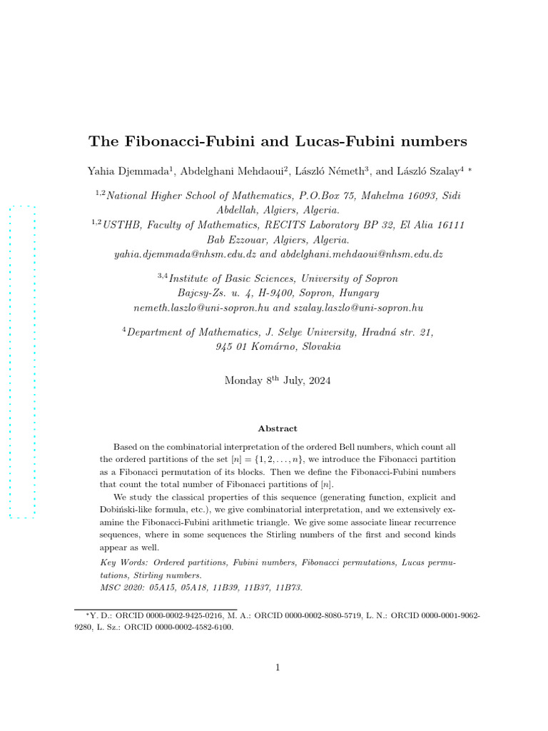 partitions | PDF | Recurrence Relation | Permutation partitions | PDF | Recurrence Relation | Permutation