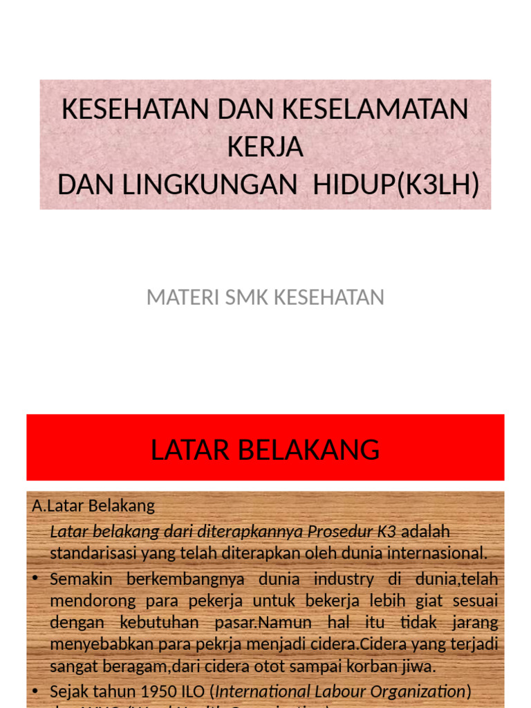 Materi K3LH LANJUTAN | PDF