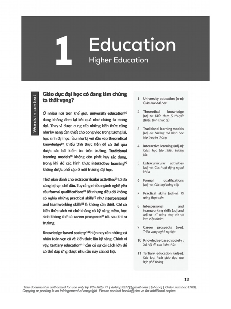 Unit 1 Education | PDF