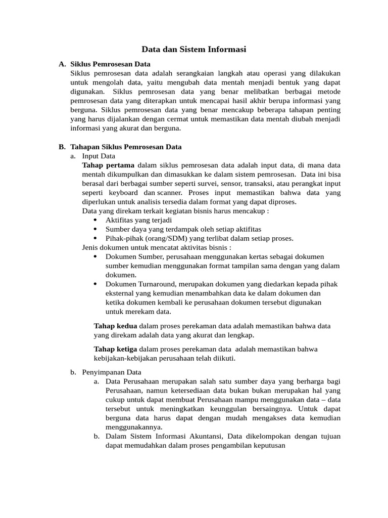 Data Dan Sistem Informasi | PDF