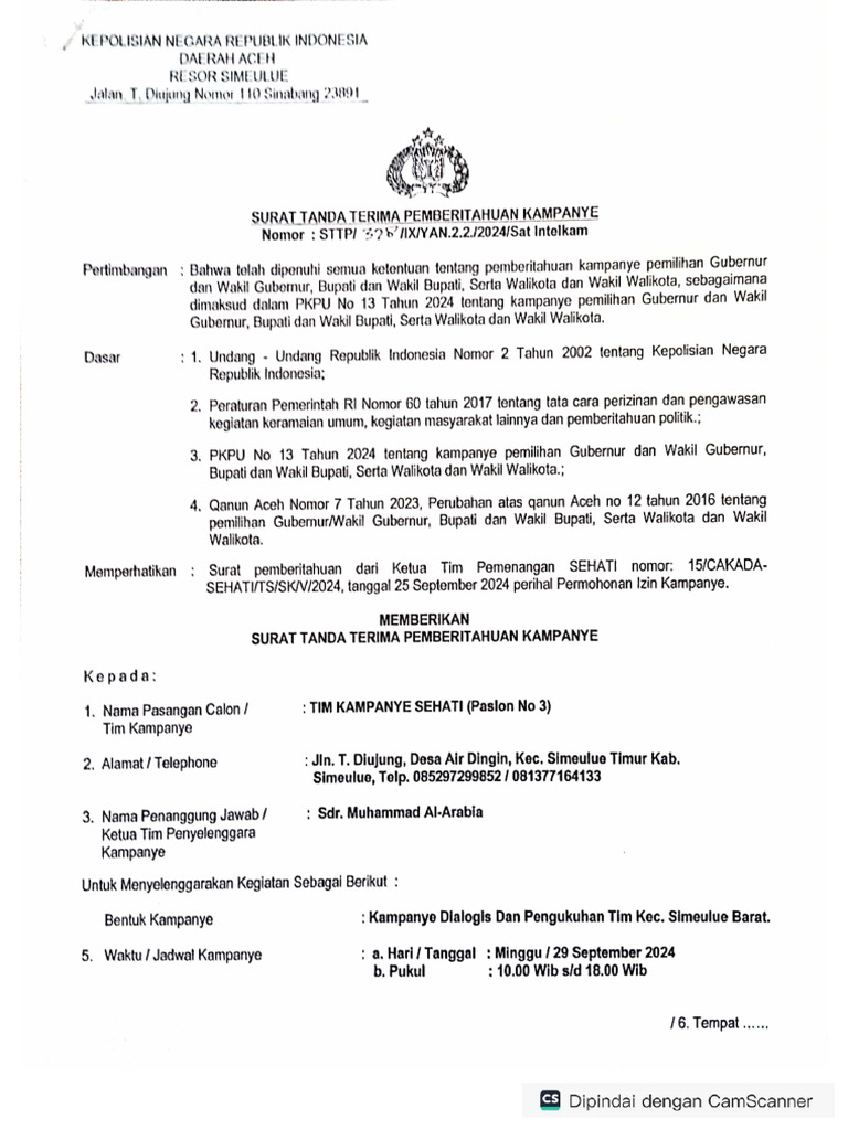 STTP Paslon 3 (Sehati) | PDF