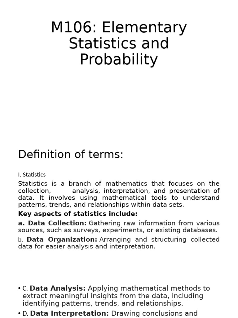 Statistics Definition of Terms | PDF | Statistics | Sampling (Statistics)
