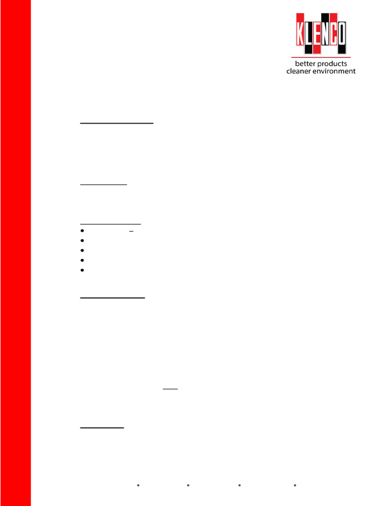 Klenco Campaign Carpet Shampoo Guide | PDF