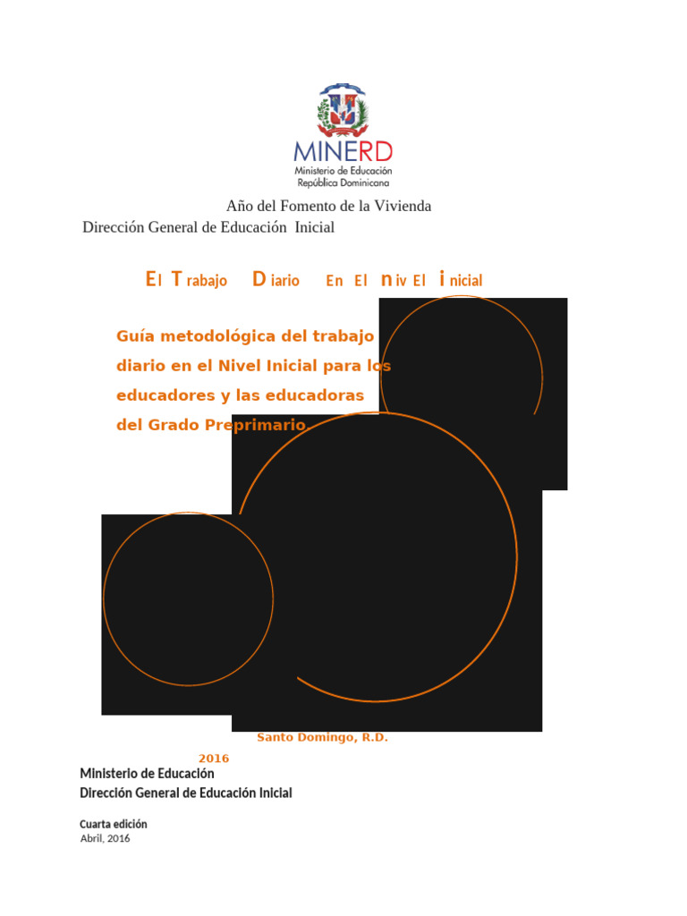 Guía del Trabajo Diario en Educación Inicial | PDF | Educación de la ...