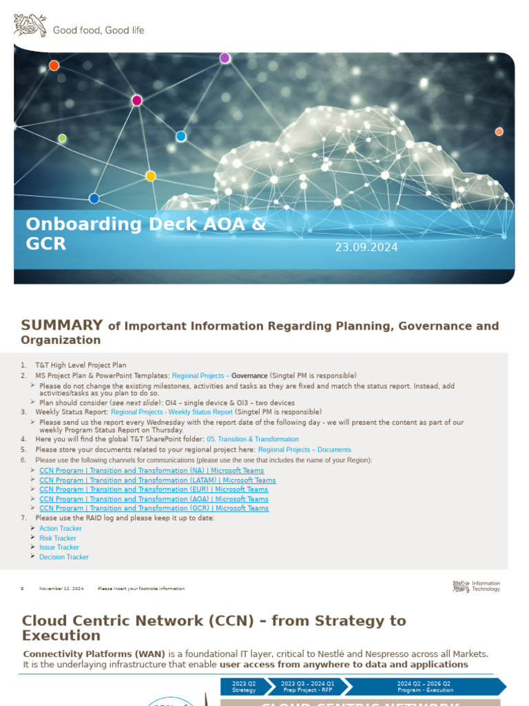 Onboarding Deck AOA & GCR | PDF | Risk | Computing