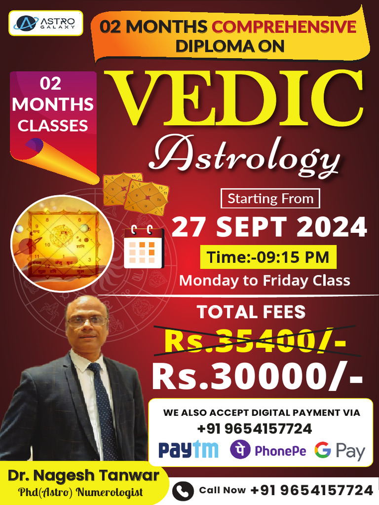 Vedic Astrology Diploma Course Details | PDF | Astrology | Horoscope