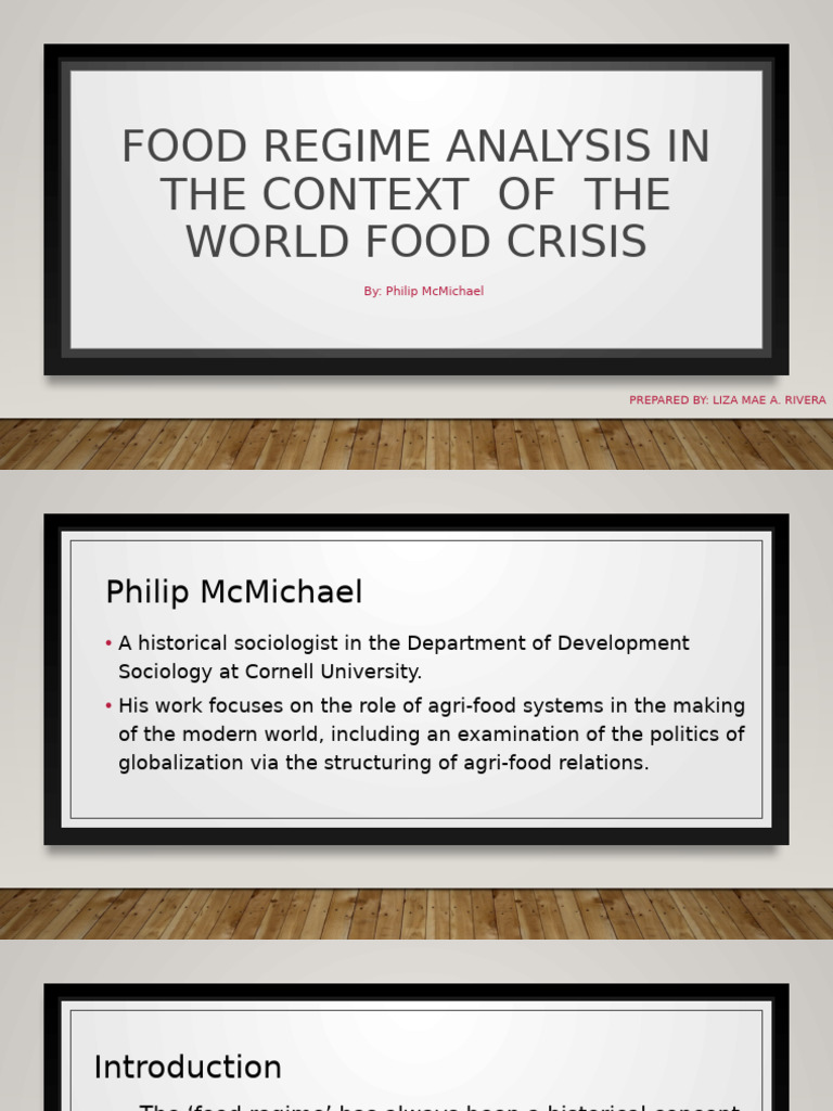 Food Regime Analysis | PDF | Agriculture | Agribusiness