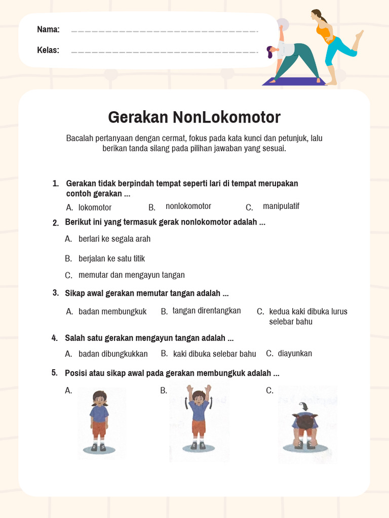 Soal Latihan Gerakan Lokomotor | PDF | Pengembangan Diri | Sains ...