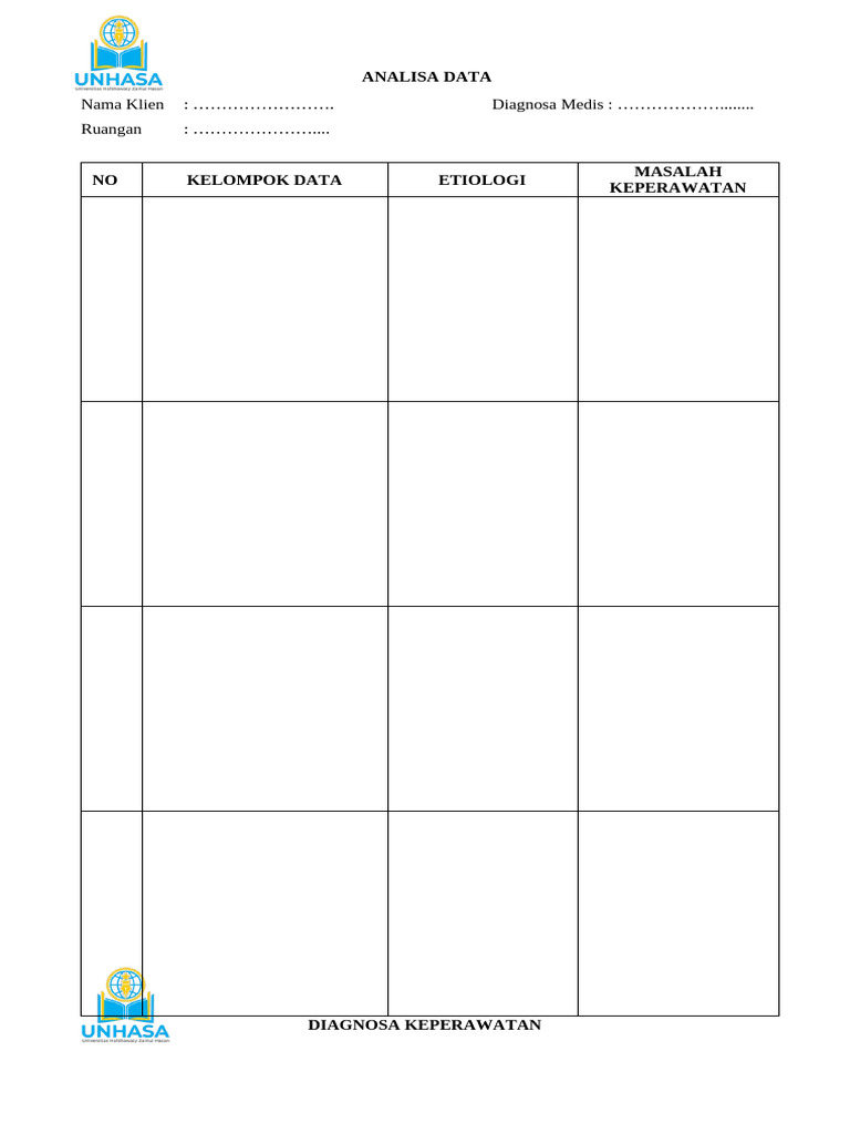 Form Analisa Data - Evaluasi | PDF