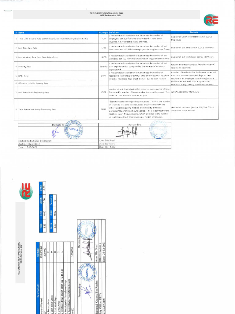 Hse Performance 2021 | PDF