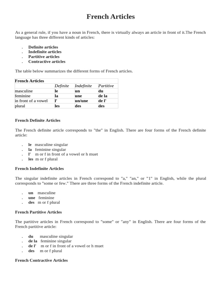 French Articles | PDF
