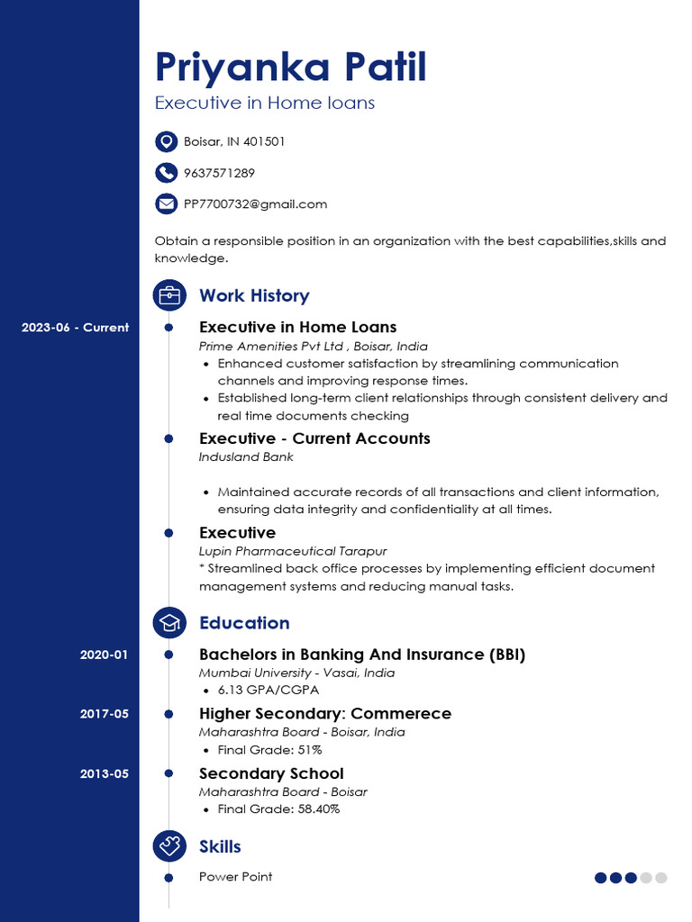 Priyanka Patil Resume 3 | PDF | Career & Growth