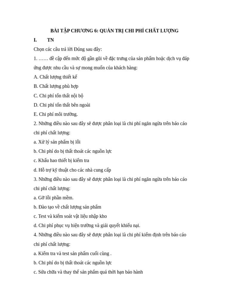 Bài tập C6- KTQT2 | PDF