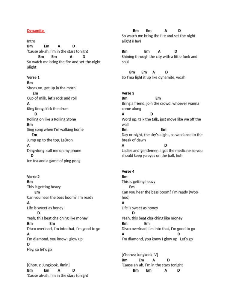 Dynamite | PDF | Sound Recording | African American Music