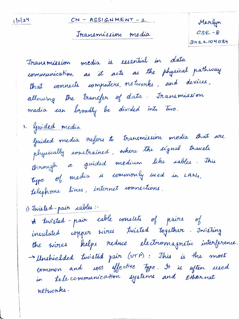 Assignment CN | PDF | Telecommunications | Information And ... Assignment CN | PDF | Telecommunications | Information And ...
