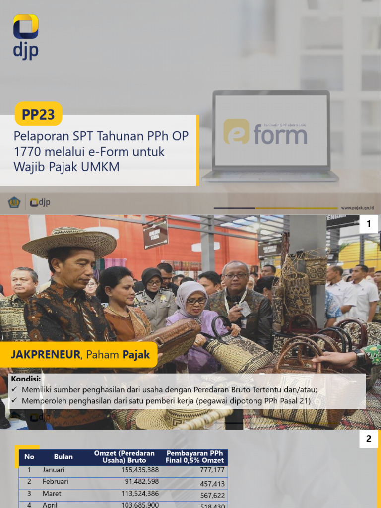 Lps-0005 - Cara Pengisian E-Form SPT 1770 Umkm | PDF
