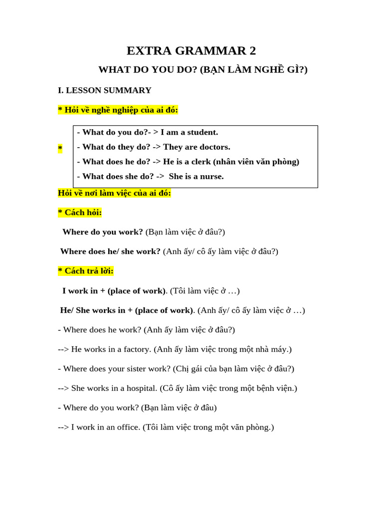 2a - Extra Grammar 2 | PDF