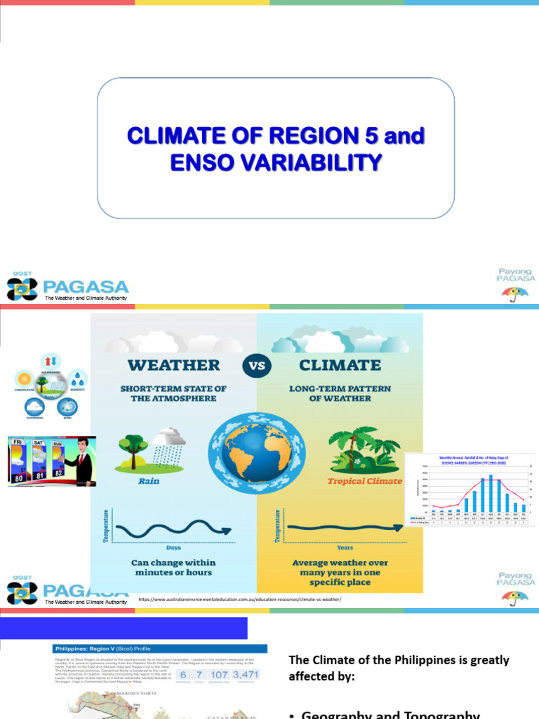 Climate and Weather Patterns in Region 5 | PDF | Precipitation | Wound