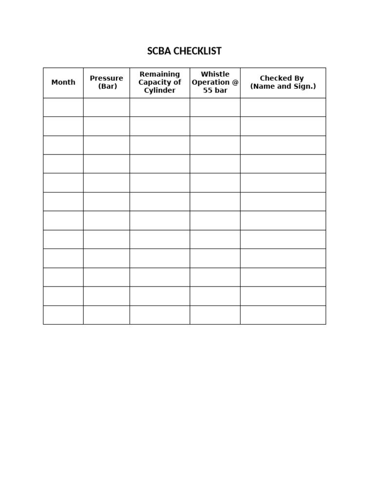 SCBA Cylinder Inspection (Life Cycle Assesment) | PDF
