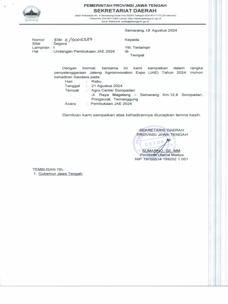 Undangan Pembukaan Jae | PDF