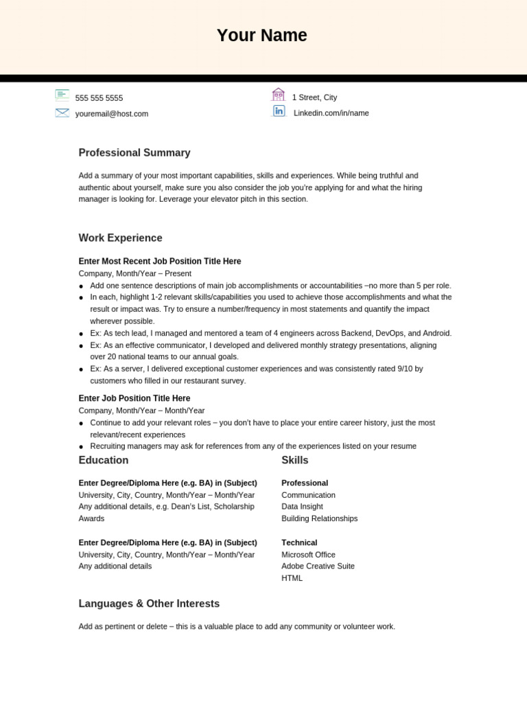 CV Canadiense 1 | PDF