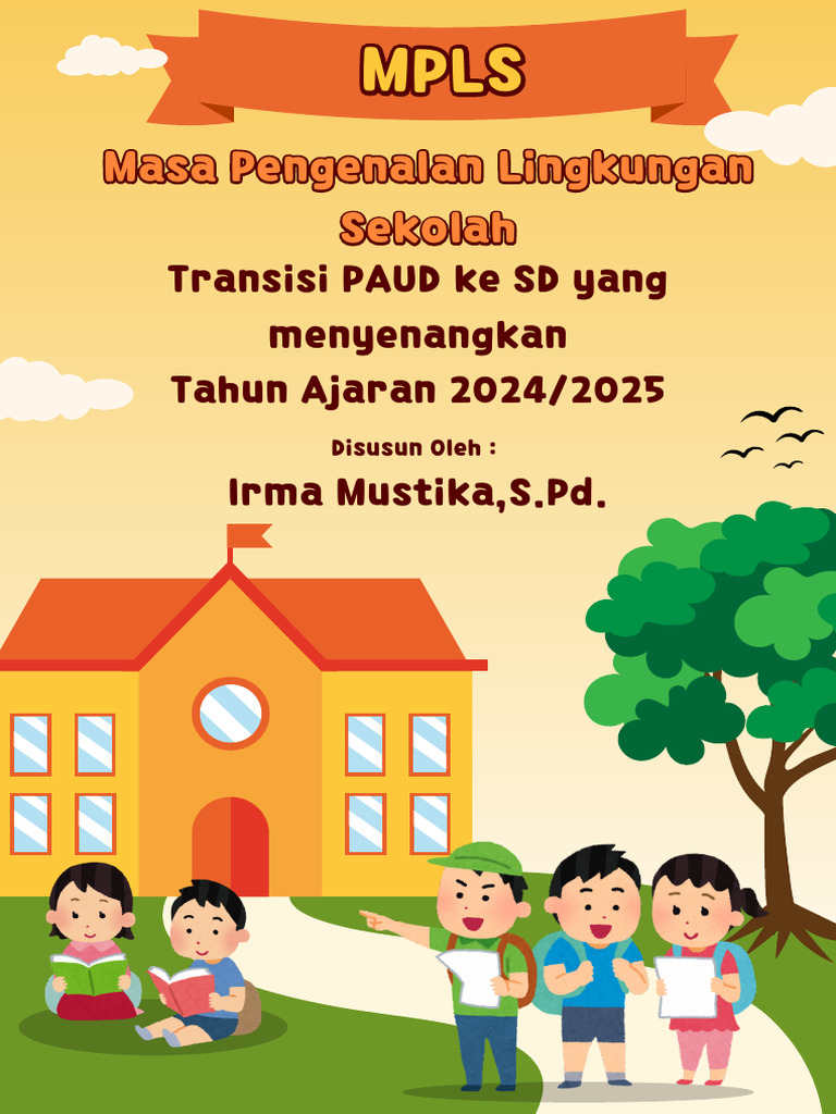 Kuning Oranye Dan Hijau Ilustratif Sampul Modul Pembelajaran Anak ...