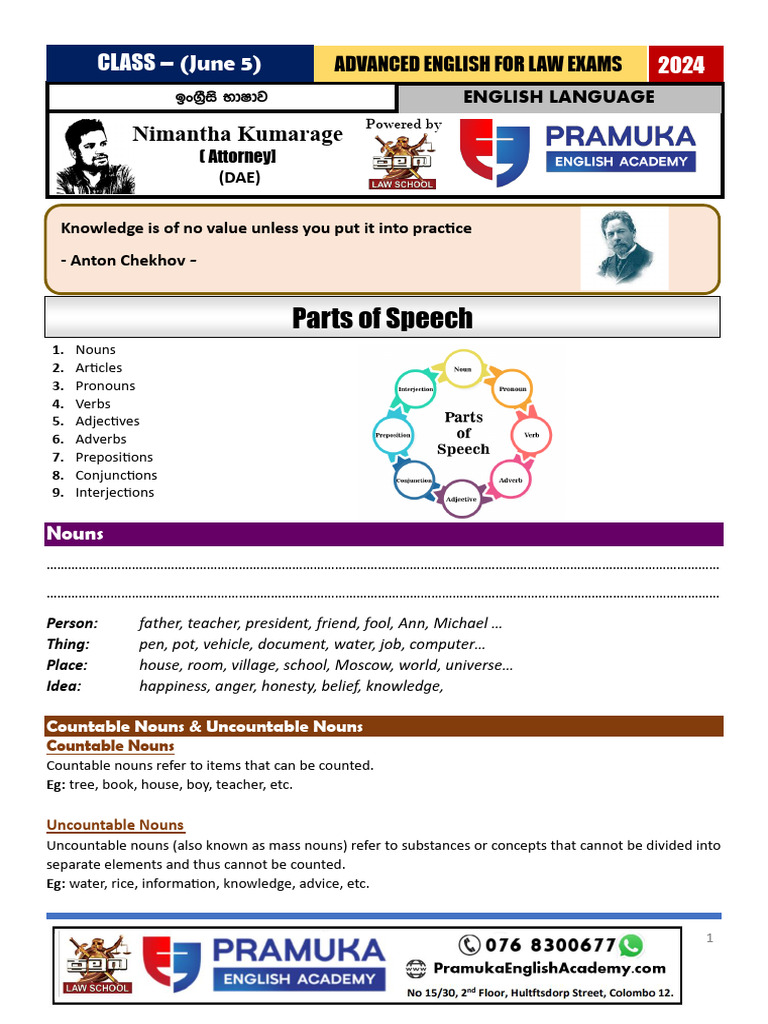 2) ENG CLASS (June 5) | PDF | Noun | Perfect (Grammar)