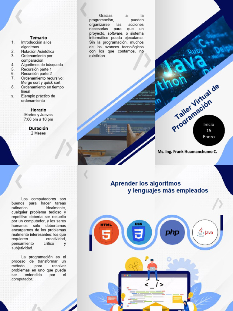 Triptico Programacion | PDF
