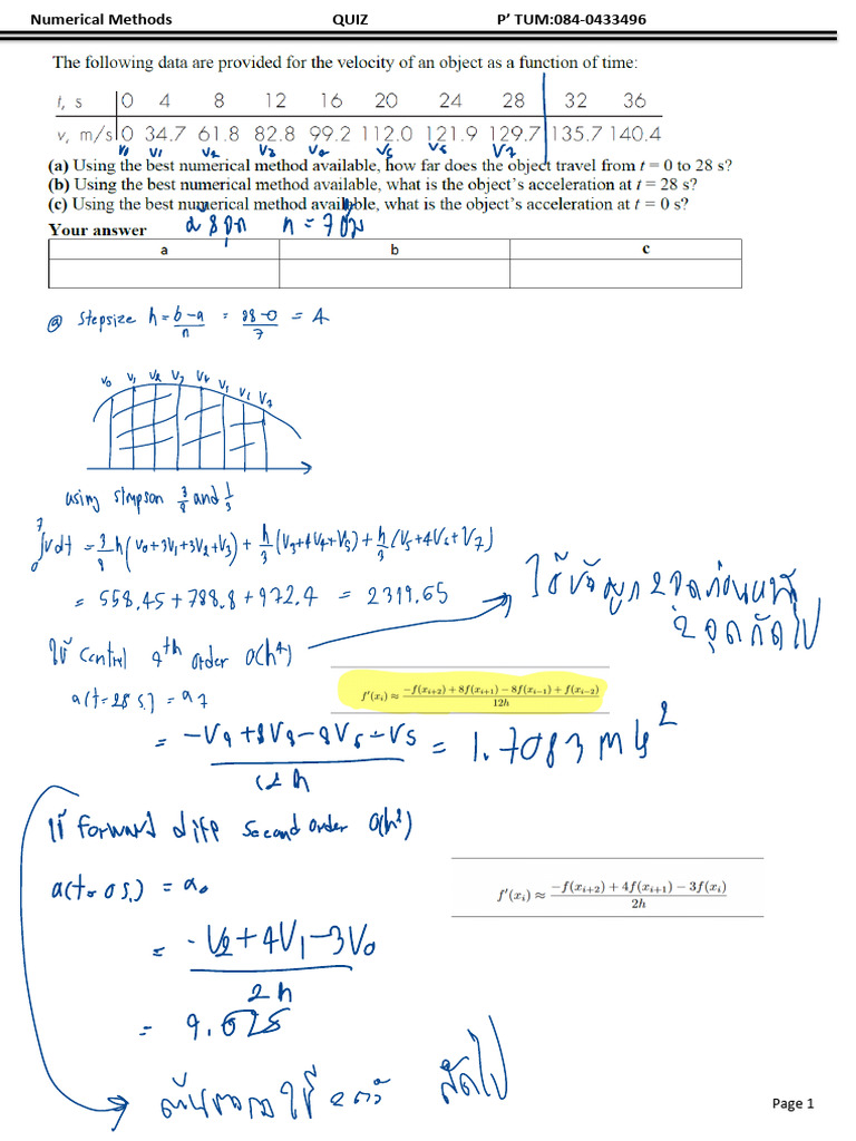 QUIZ Diff and Integrate | PDF