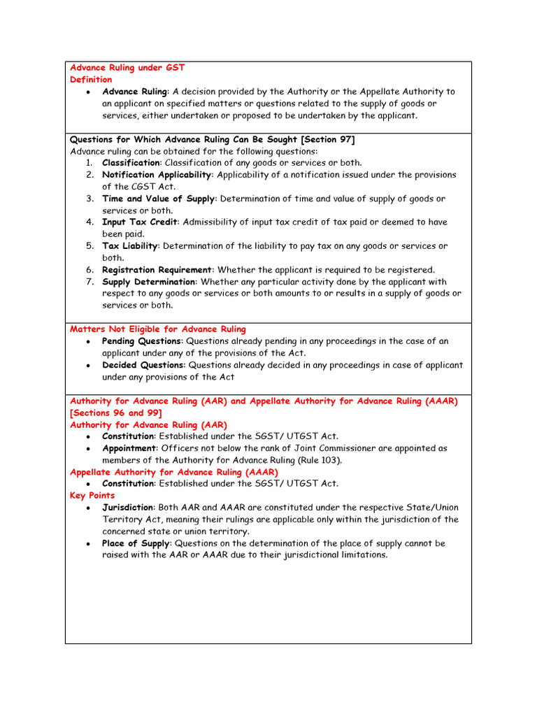Advance Ruling Under GST | PDF | Taxes | Value Added Tax