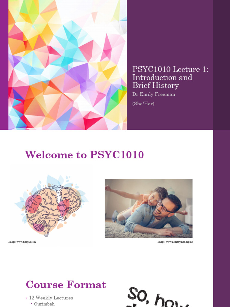 PSYC1010 Lecture 1 Emily Freeman-1 | PDF | Cognitive Psychology | Cognitive Science