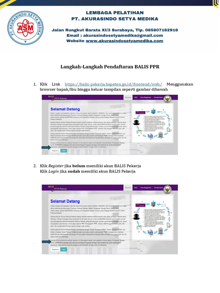 Modul Petunjuk Pendaftaran Balis PPR | PDF