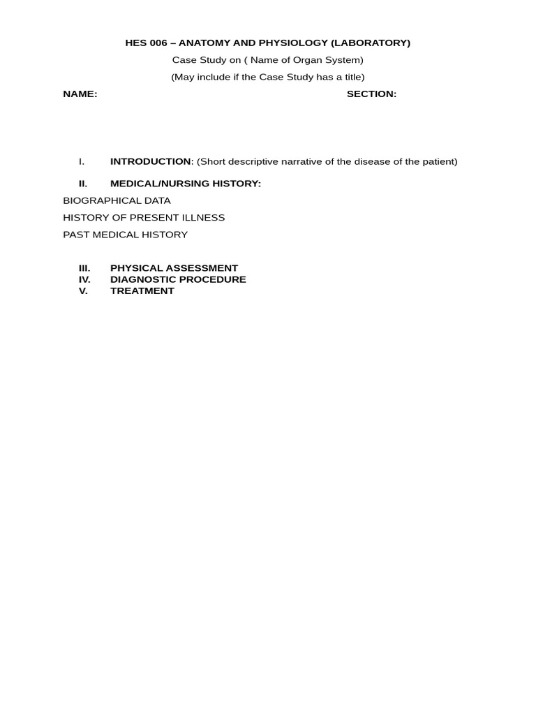 Anatomy & Physiology Case Study Guide | PDF
