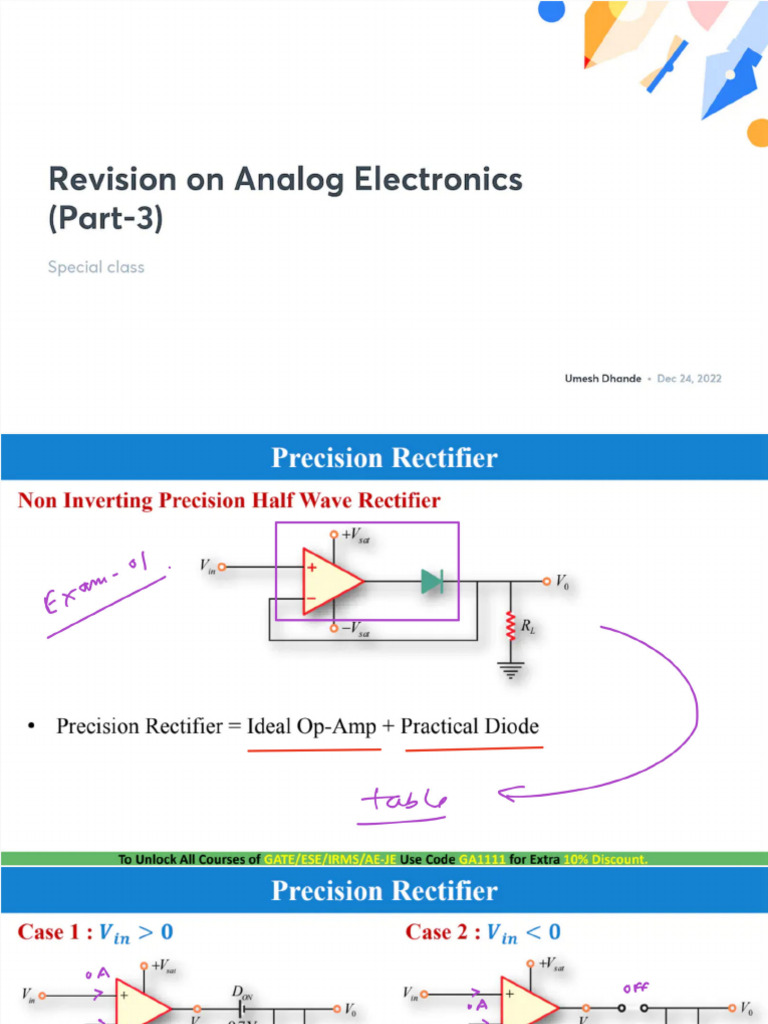 Op Amp - Analog - Electronics - Part3 - With - Anno | PDF