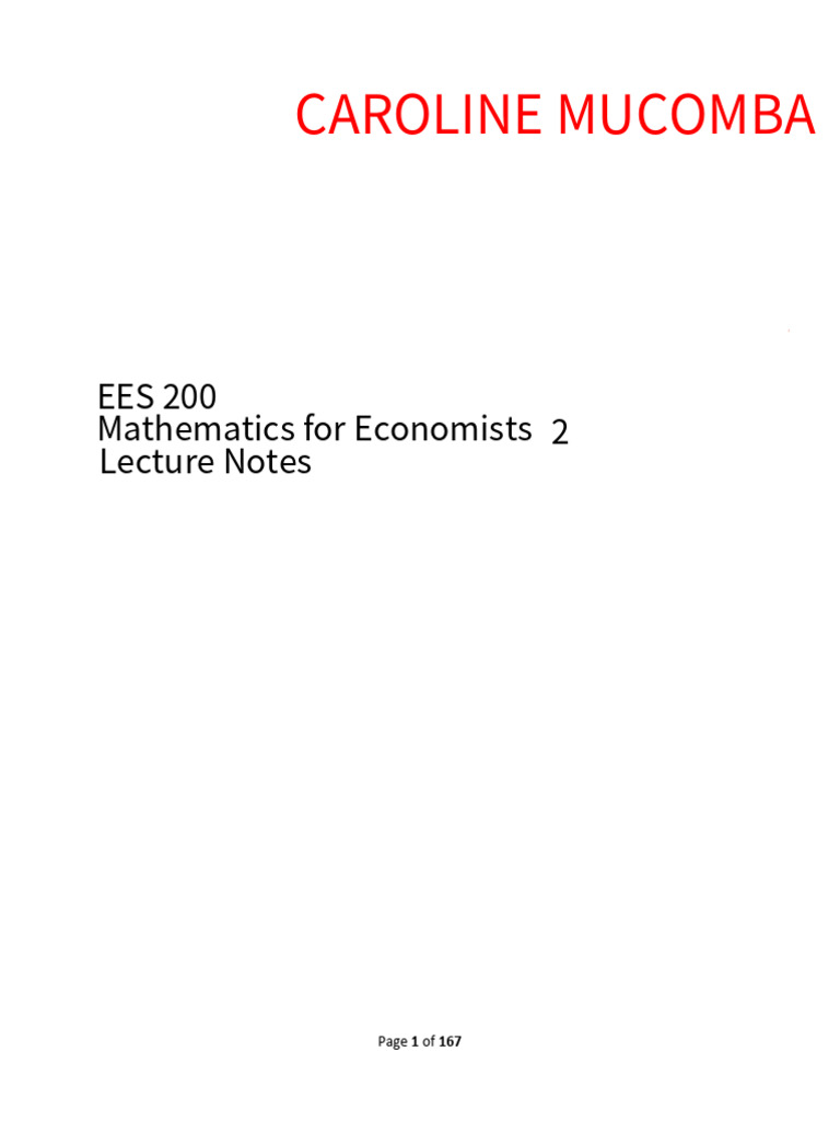 EES 200 Notes | PDF | Demand | Supply (Economics)