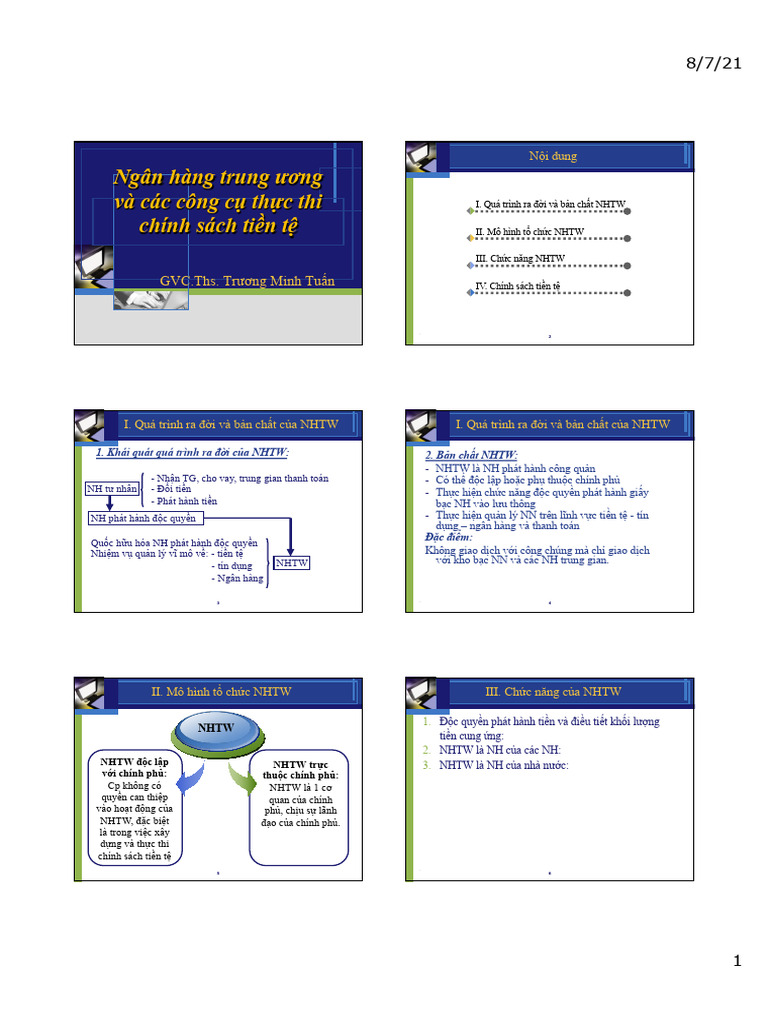 SV - 3 - NHTW Va Cong Cu Cua Chinh Sach Tien Te | PDF