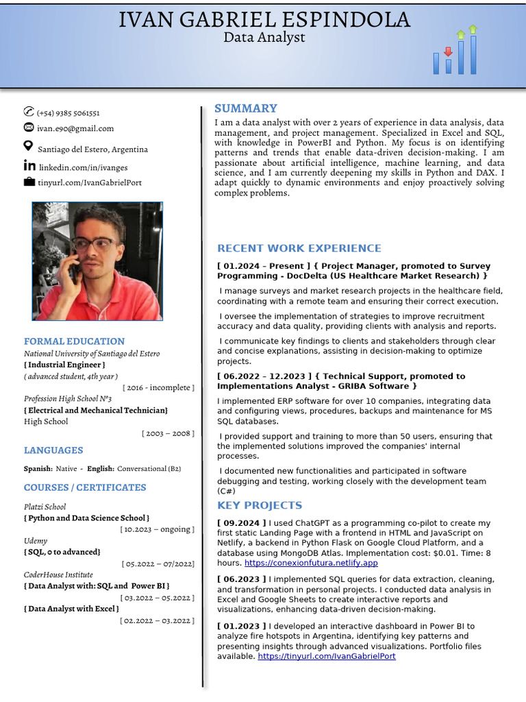 Ivan Espindola Data CV ENG v202409 | PDF | Business | Computers