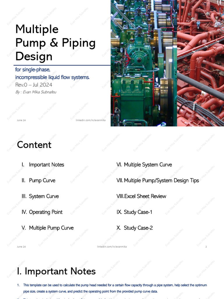 Multiple Pump Piping Design 1719933755 | PDF | Pump | Fluid Dynamics