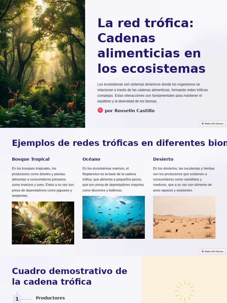 La Red Trofica Cadenas Alimenticias en Los Ecosistemas | PDF