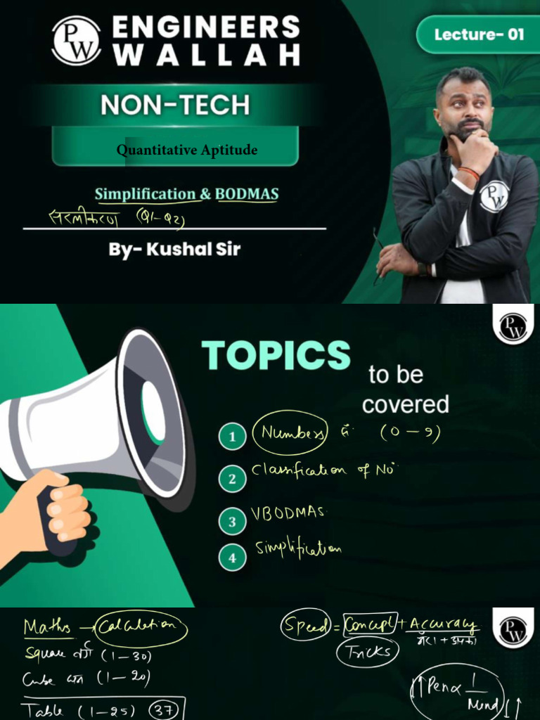 66f7eafae40521966ee062bb ## Quantitative Aptitude 01 Class Notes | PDF