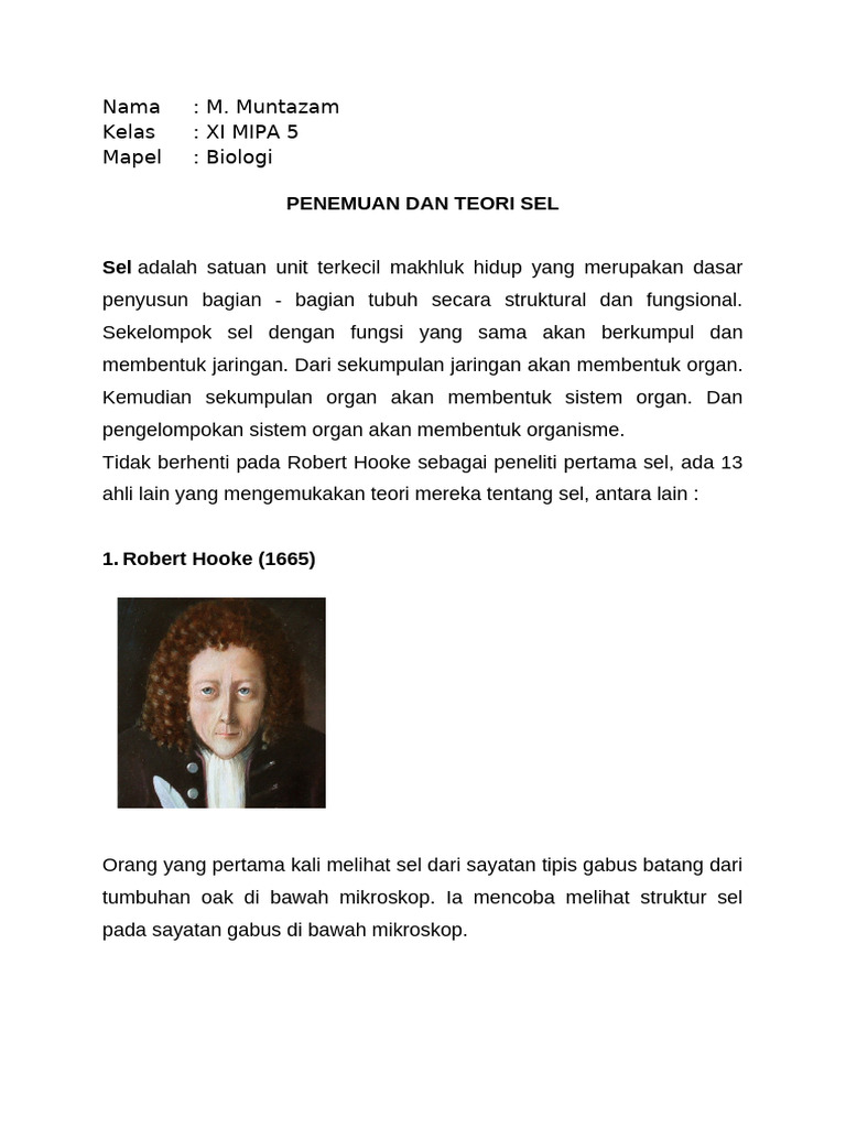 Penemuan Dan Teori Sel Pdf
