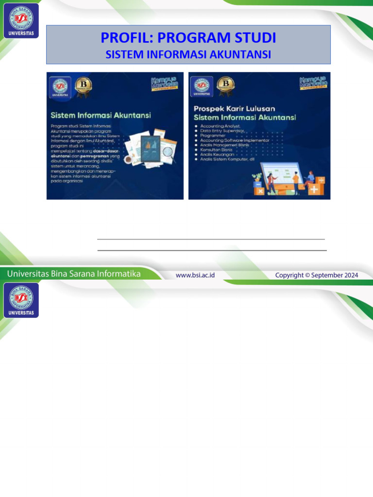 Profil: Program Studi: Sistem Informasi Akuntansi | PDF
