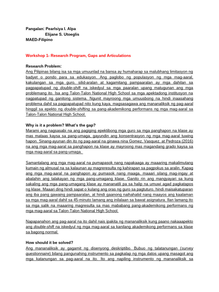 Double Shift Educ Research | PDF