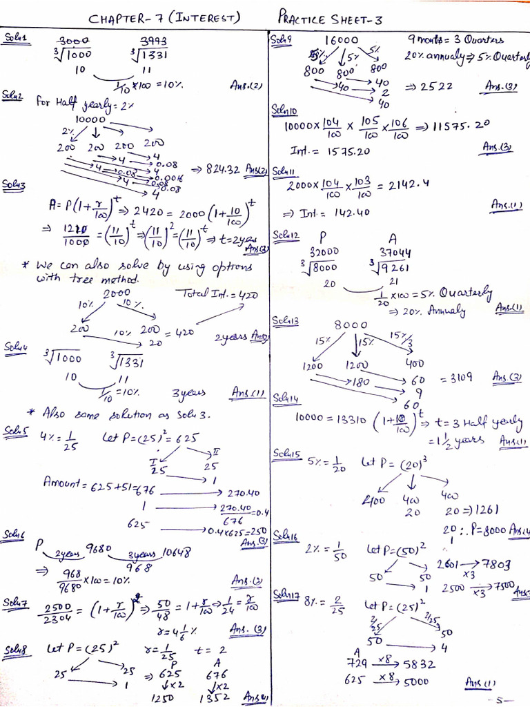Interest Sheet 3 Solution | PDF