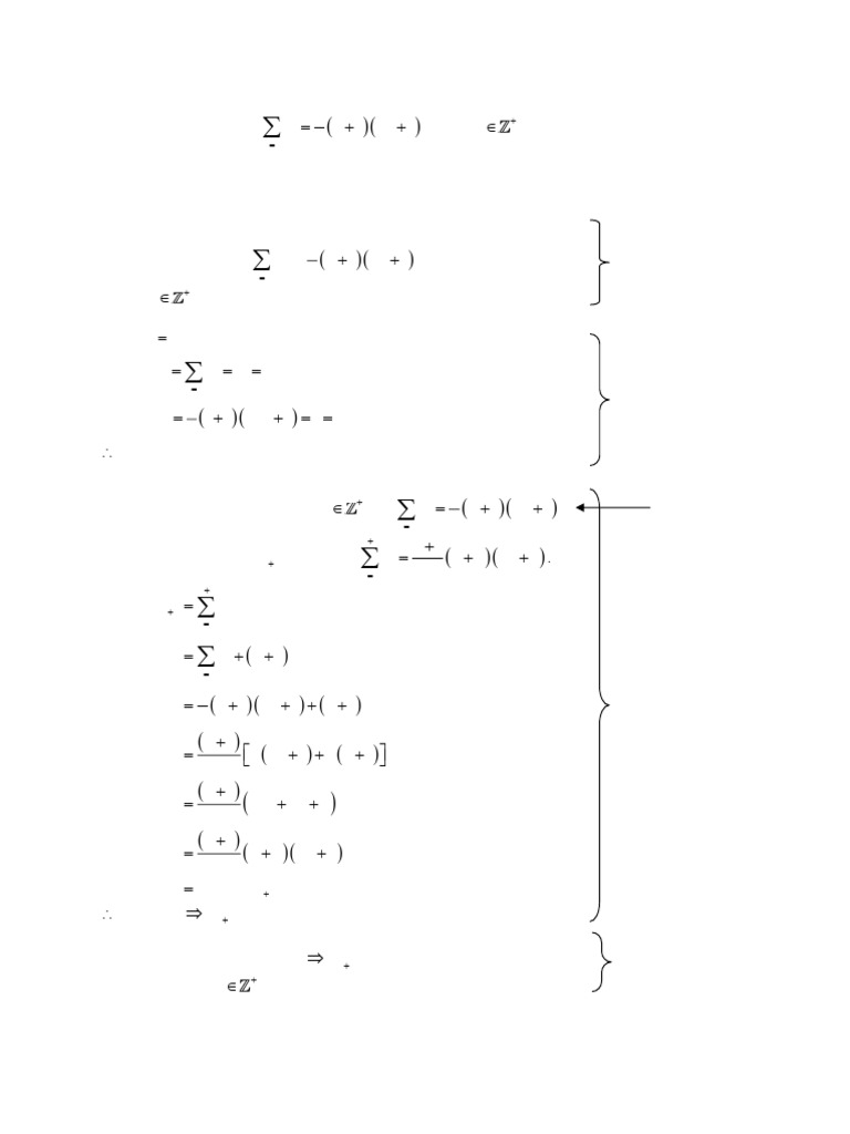 Induction Proof for Summation Formula | PDF | Mathematics | Mathematical Logic