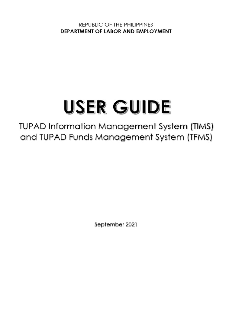 Tims Tfms User Guide | PDF | Button (Computing) | Software